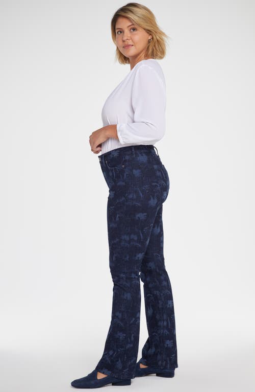 NYDJ NYDJ Floral Print High-Waist Bootcut Jeans